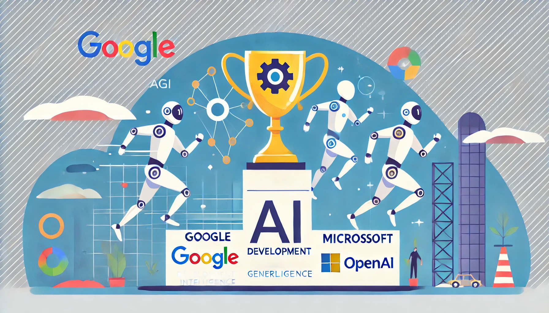 AI開発競争、勝つのは誰だ？！Google vs. Microsoft vs. OpenAI – 銀河箱